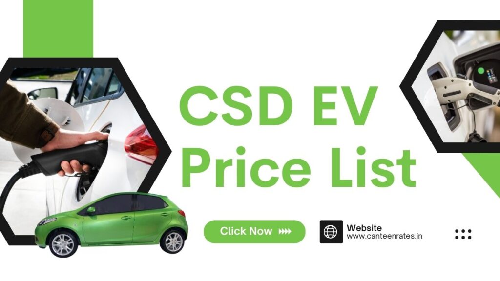 EV Vehicles CSD Price List PDF 2025 After GST 2.0 Revision - Canteen ...