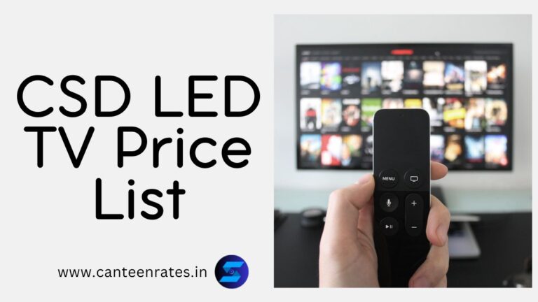 LED TV CSD Price List PDF 2025: 32 Inch, 40 Inch, 73 Inch - Canteen ...