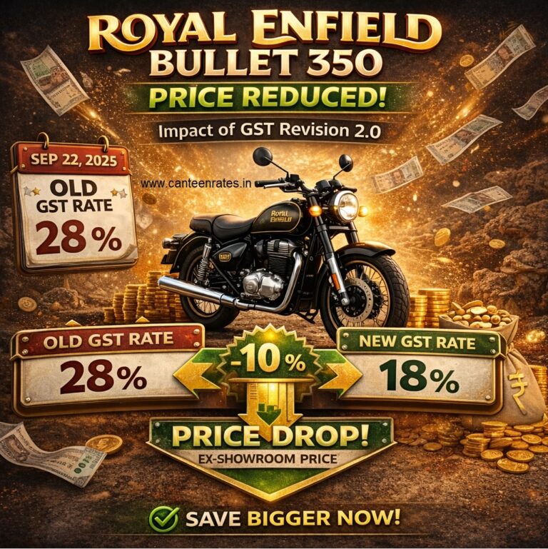 Bullet 350 CSD Bike Price 2026: Available Variants - Canteen Rates 2026
